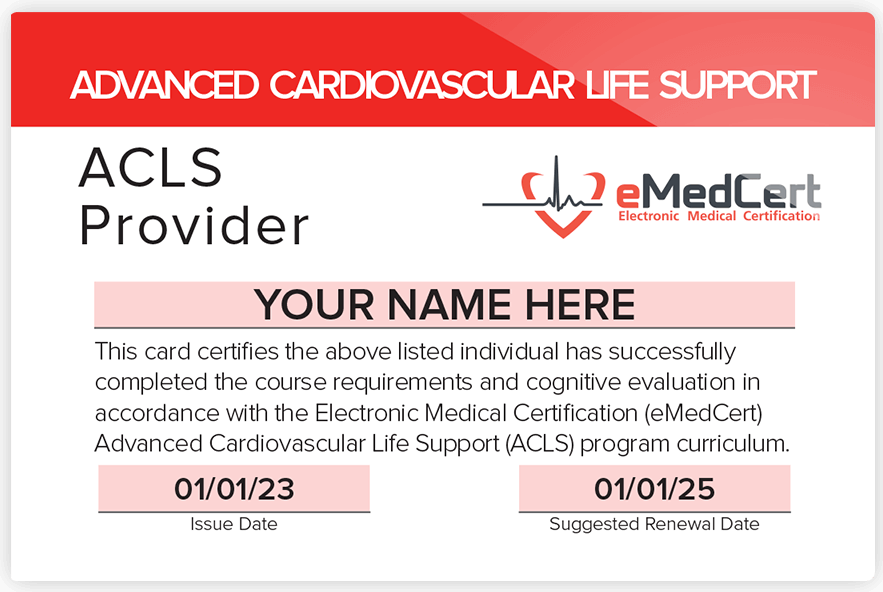 Online ACLS Certification Course | eMedCert